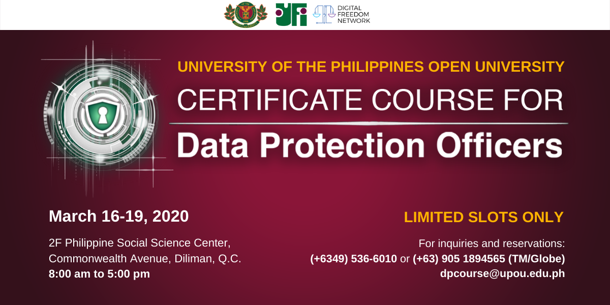 Certificate Course for Data Protection Officers - University of the ...