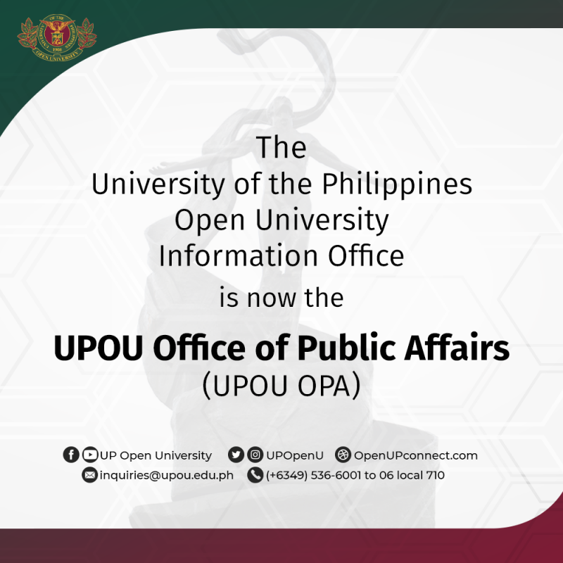 UPOU Information Office is now Office of Public Affairs - University of ...