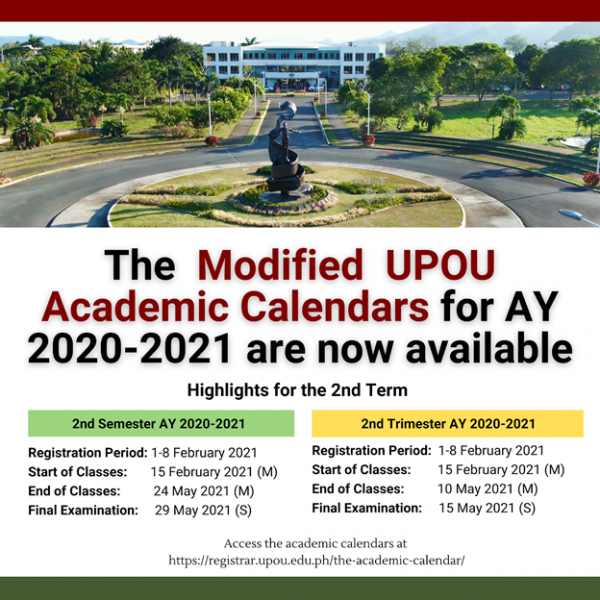 Modified UPOU Semester and Trimester Academic Calendars for AY 2020 ...