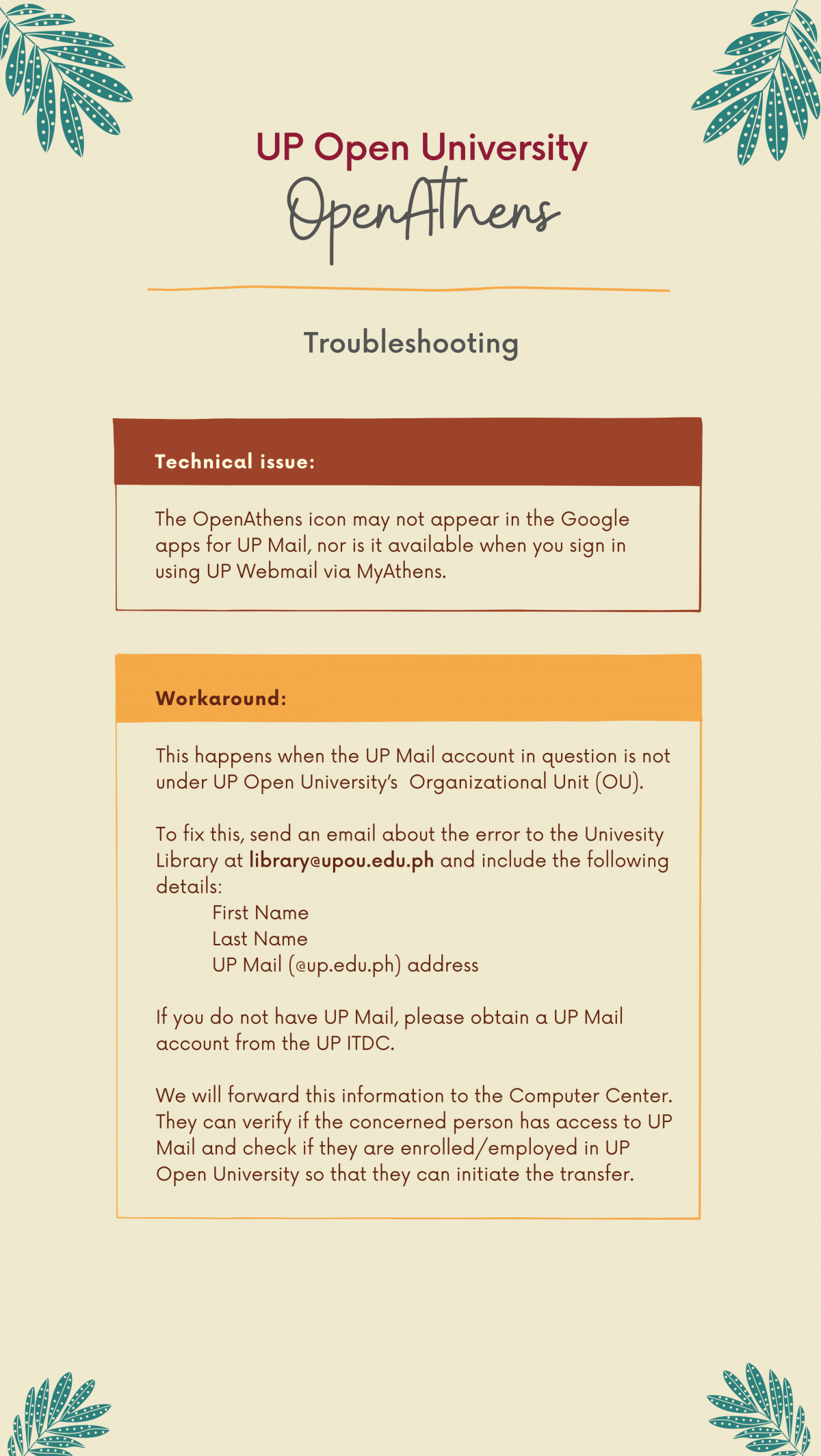 UPOU OpenAthens Access - University of the Philippines Open University