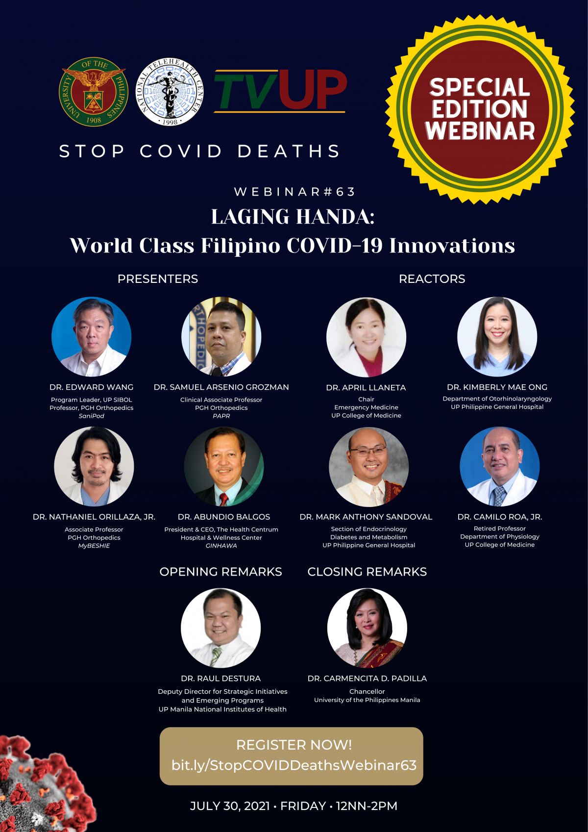 Webinar #63 "LAGING HANDA: World Class Filipino COVID-19 Innovations ...