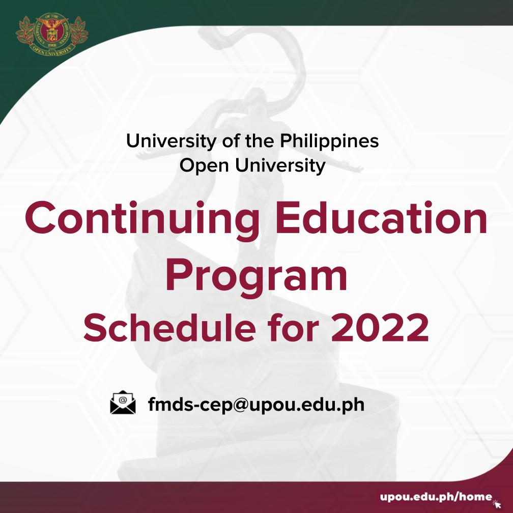 Continuing Education Program Schedule - University of the Philippines ...