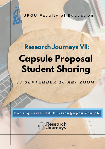 Research Journeys VII: Capsule Proposal Student Sharing - University of ...