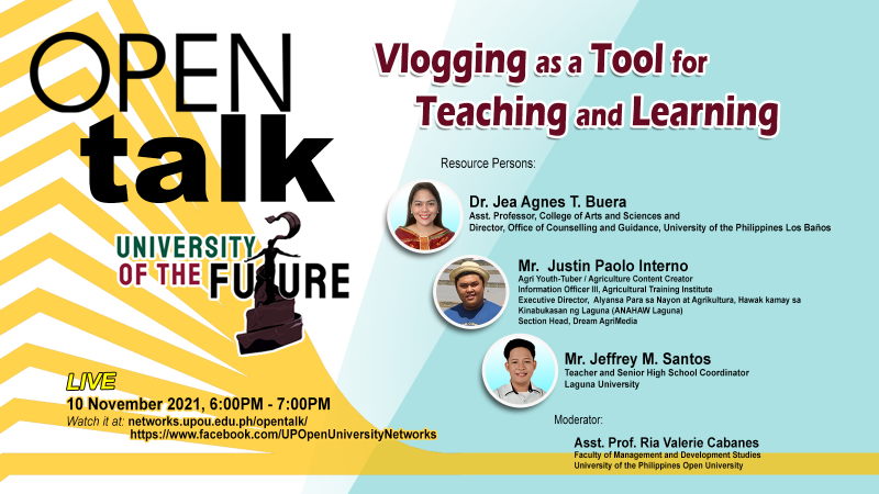 Open Talk 16 discusses Vlogging as a tool for Teaching and Learning ...