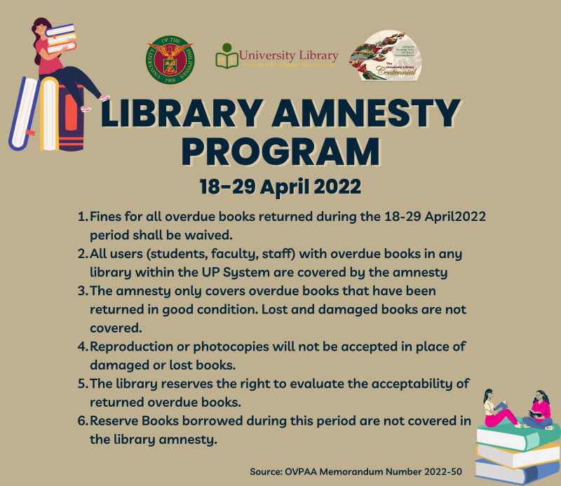 Library Amnesty Program - University of the Philippines Open University