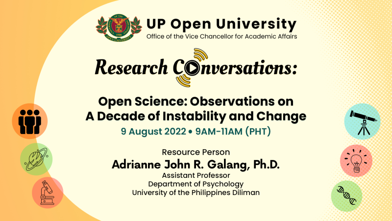 Research Conversations Series on Open Science Kicks-off - University of ...