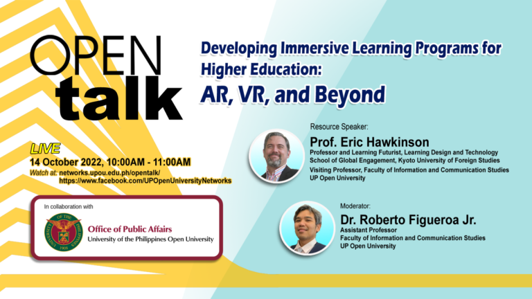 Open Talk 27: Developing Immersive Learning Programs for Higher ...