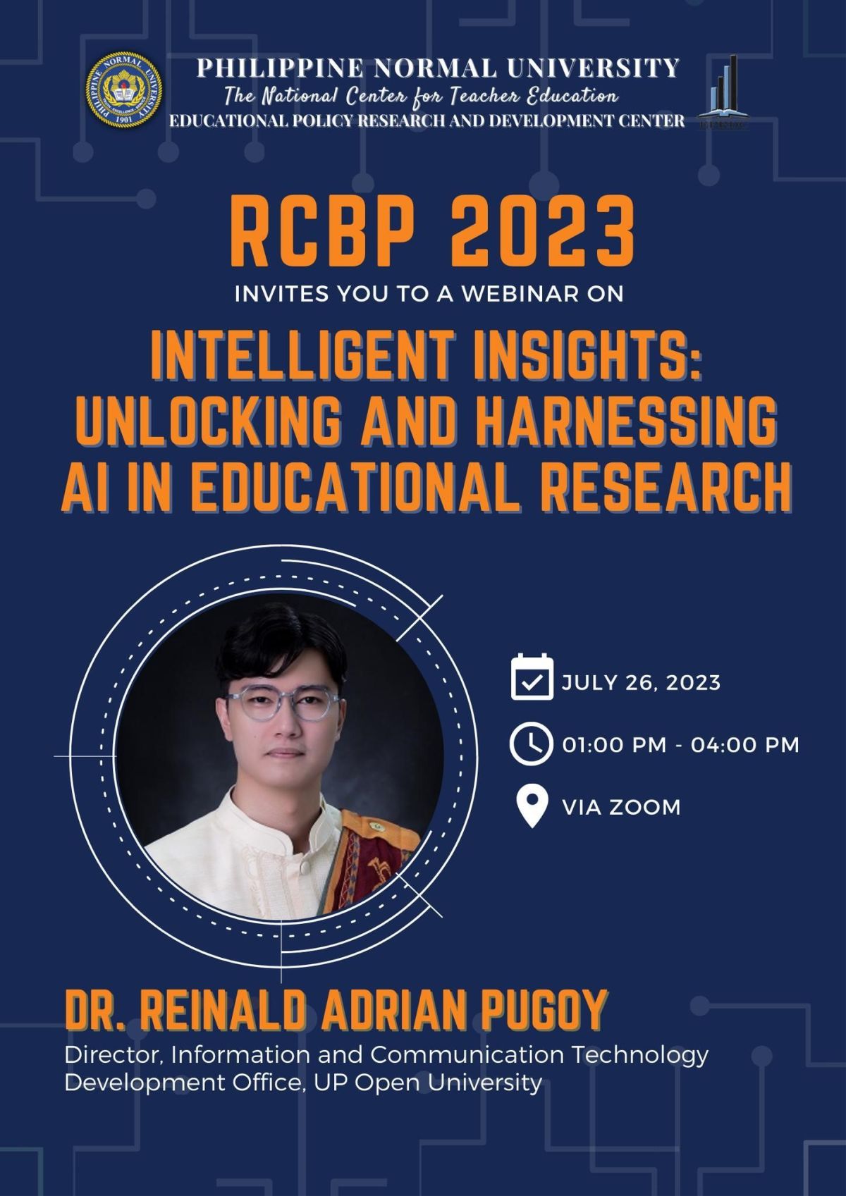 UPOU ICTDO Director Speaks about AI in Educational Research at PNU-EPRDC Webinar - University of ...