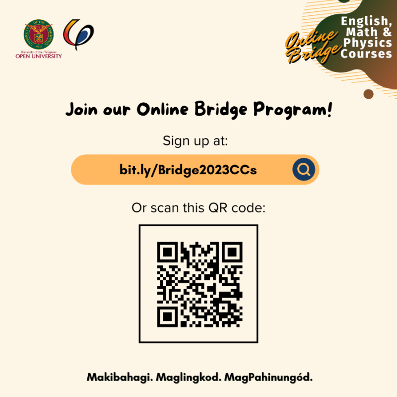 CALL FOR VOLUNTEERS: ONLINE BRIDGE PROGRAM - University of the ...