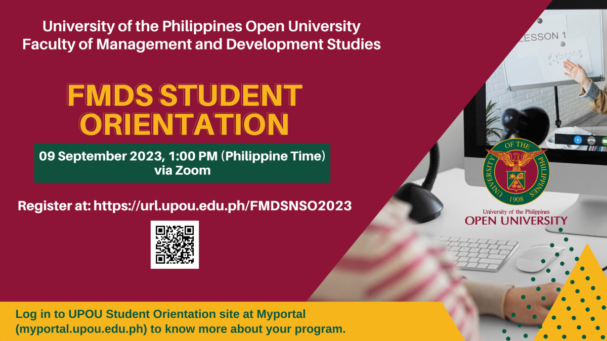 FMDS Student Orientation for 1st Semester AY 2023-2024 - University of ...