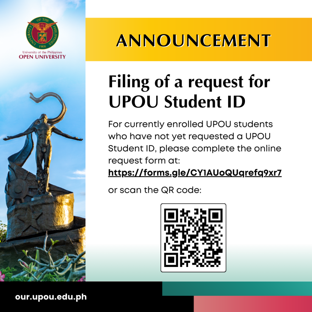 Filing of a request for UPOU Student ID - University of the Philippines ...