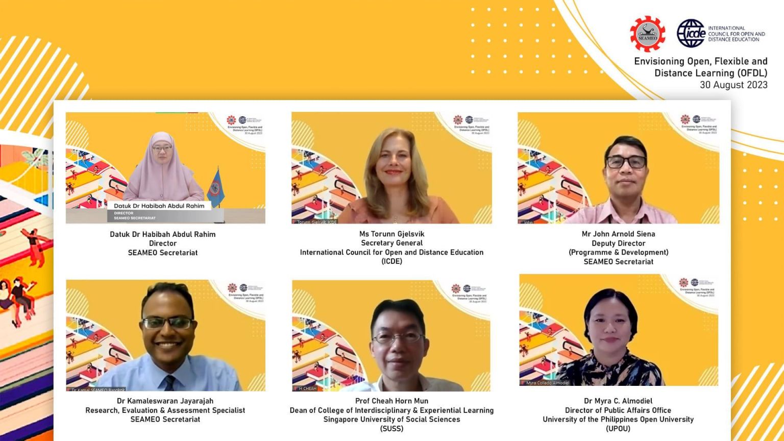 UPOU Faculty Speaks about OFDL for Higher Education in ICDE x SEAMEO Webinar - University of the ...