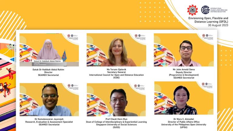 UPOU Faculty Speaks about OFDL for Higher Education in ICDE x SEAMEO Webinar - University of the ...
