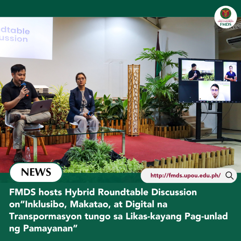 FMDS hosts Hybrid Roundtable Discussion on“Inklusibo, Makatao, at ...