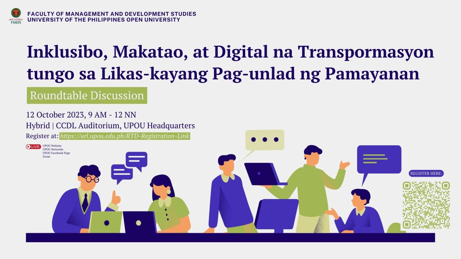 Roundtable Discussion on “Inklusibo, Makatao, at Digital na Transpormasyon tungo sa Likas-kayang ...