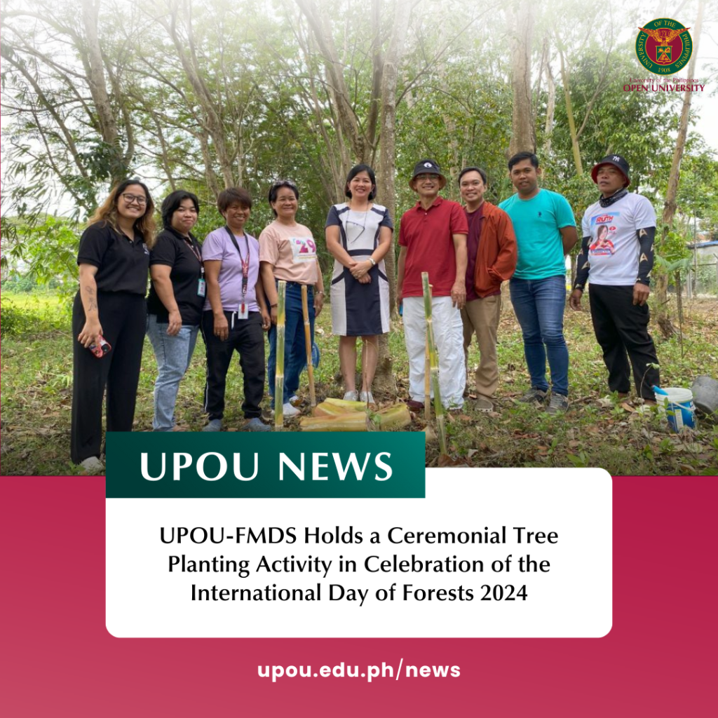 UPOU-FMDS Holds a Ceremonial Tree Planting Activity in Celebration of ...