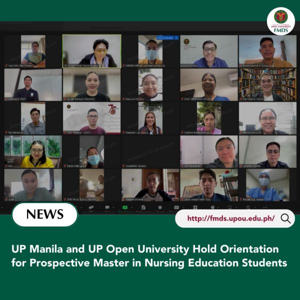 UP Manila and UP Open University Hold Orientation for Prospective Master in Nursing Education ...
