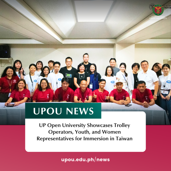 UP Open University Showcases Trolley Operators, Youth, and Women Representatives for Immersion ...