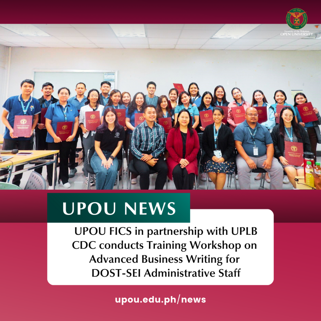 UPOU FICS in Partnership with UPLB CDC Conducts Training Workshop on ...