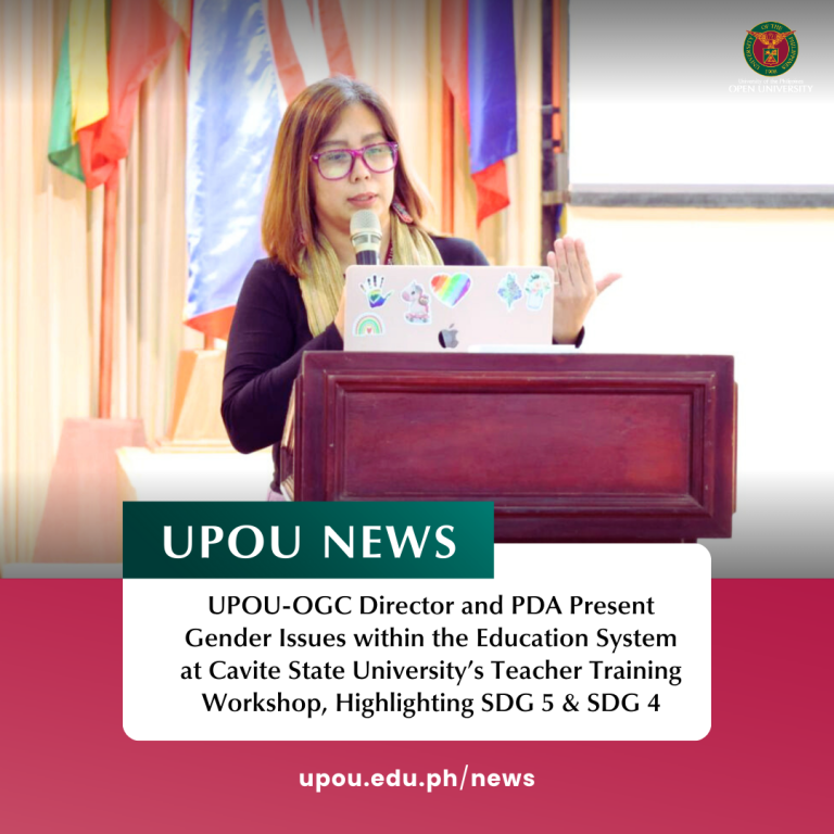 UPOU-OGC Director and PDA Present Gender Issues within the Education System at Cavite State ...