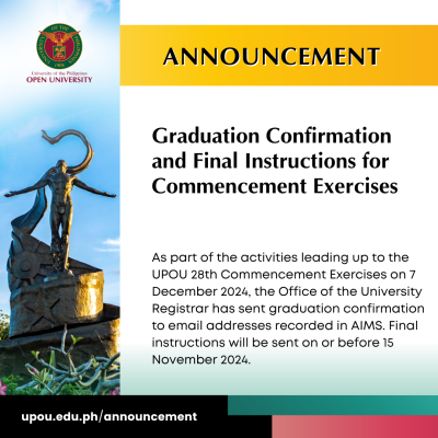 Graduation Confirmation and Final Instructions for Commencement ...