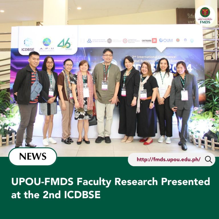 UPOU-FMDS Faculty Research Presented at 2nd ICDBSE - University of the Philippines Open University