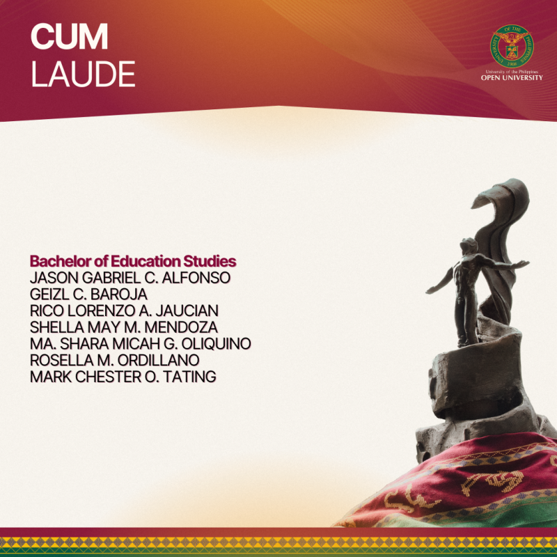 UPOU Congratulates the Class of 2024 Academic Achievers - University of ...