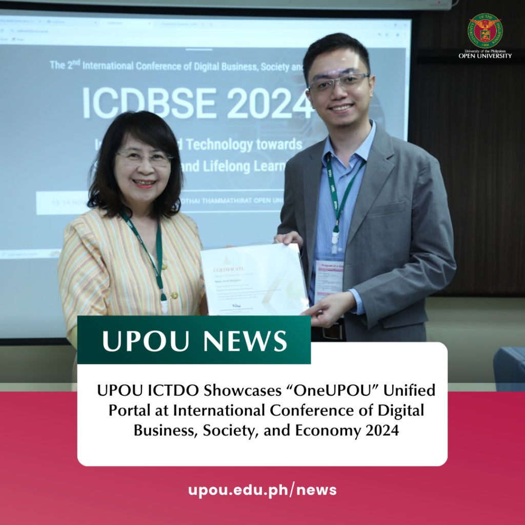 UPOU ICTDO Showcases “OneUPOU” Unified Portal at International ...