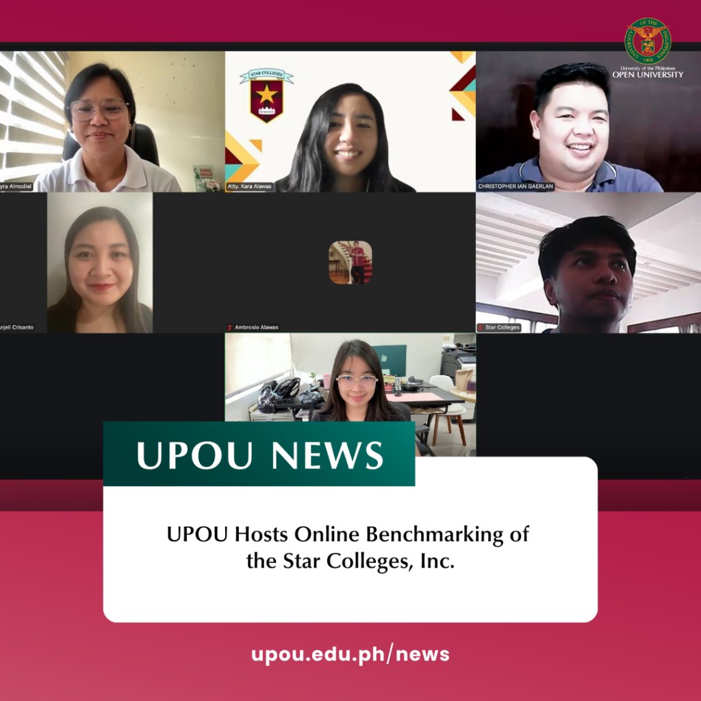 UPOU Hosts Online Benchmarking of the Star Colleges, Inc. - University ...