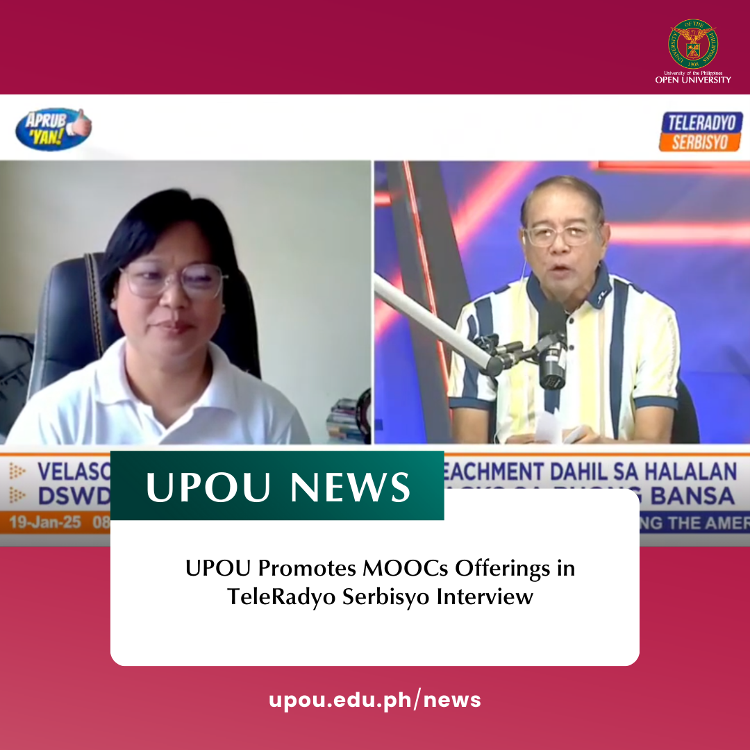 UPOU Promotes MOOCs Offerings in TeleRadyo Serbisyo Interview ...