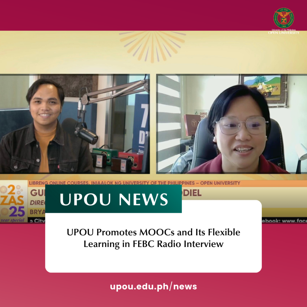 UPOU Promotes MOOCs and Its Flexible Learning in FEBC Radio Interview ...