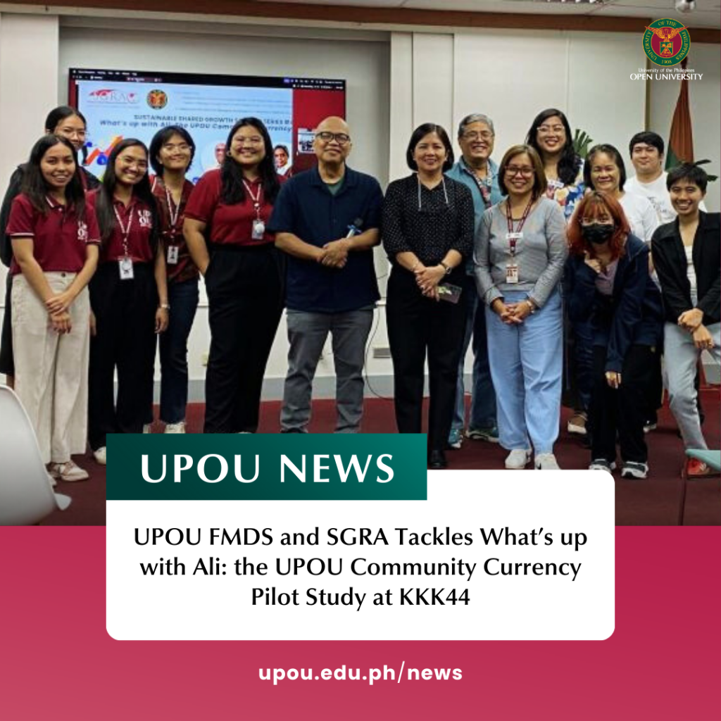 UPOU FMDS and SGRA Tackles What’s up with Ali: the UPOU Community ...