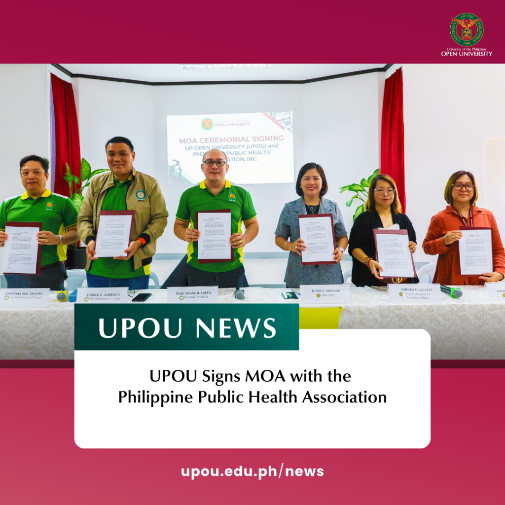UPOU Signs MOA with the Philippine Public Health Association - University of the Philippines ...