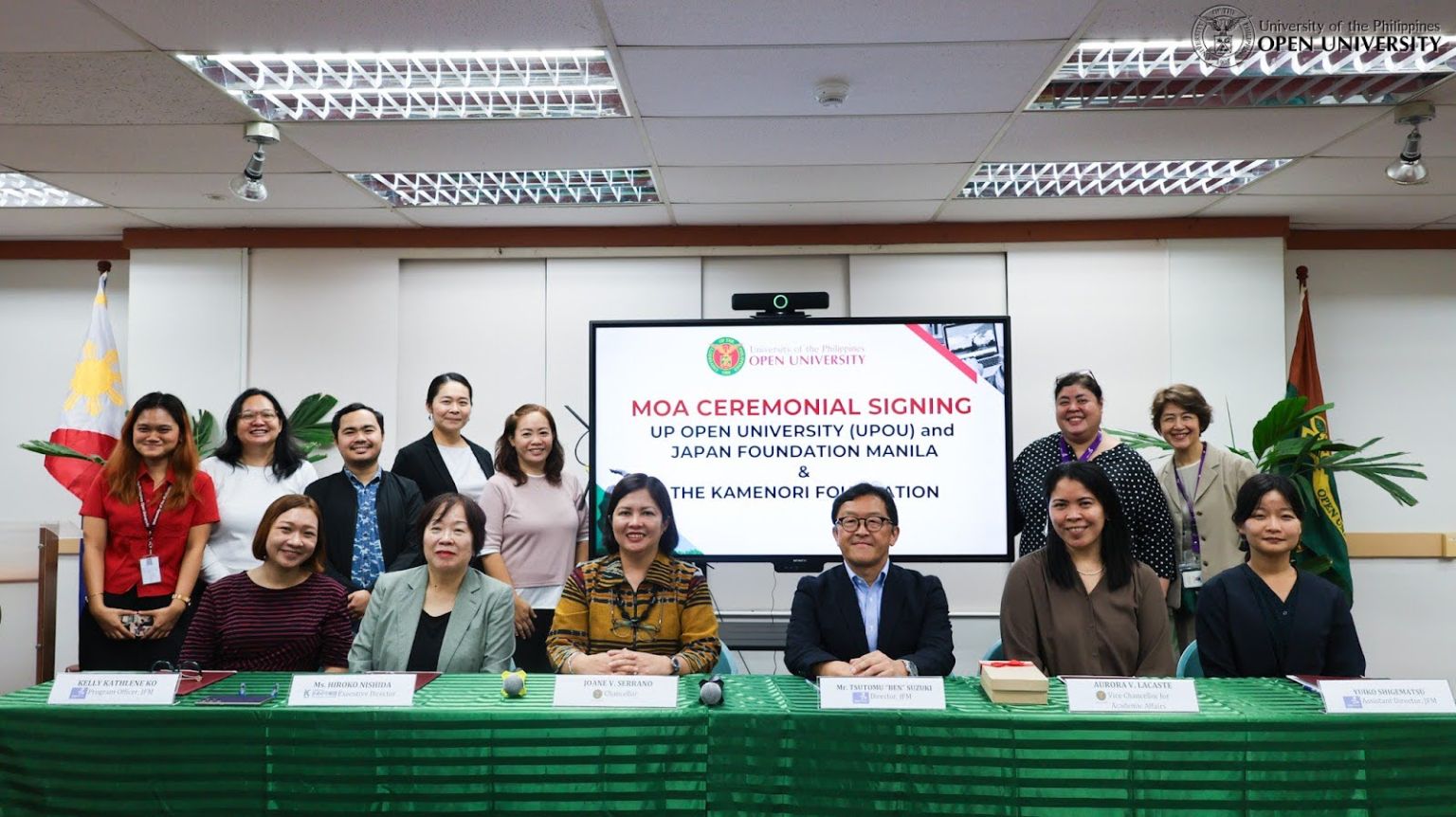 UPOU, Japan Foundation Manila, and Kamenori Foundation Sign MoA for ...